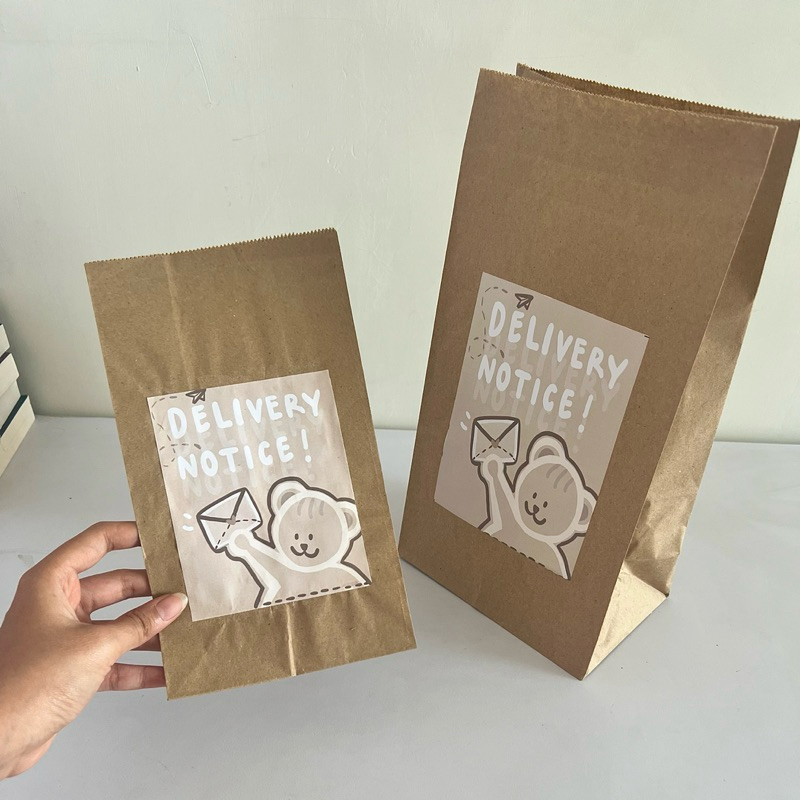 Cute Aesthetic Packaging Brown Bear - Gift Wrap Package vintage Paper ...