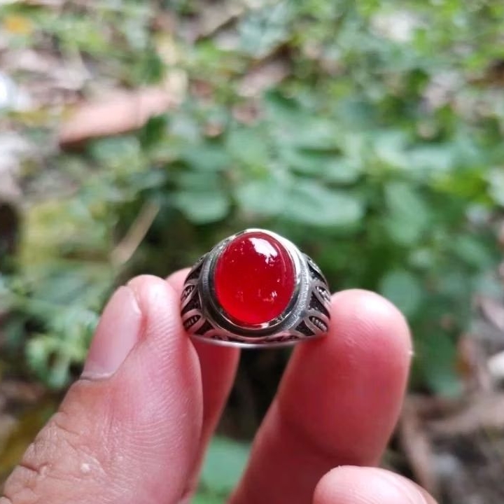 Original simple elegant reed baron agate ring crystal stone | Shopee ...
