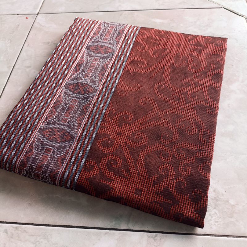 MERAH Brick Red Songket Fabric Red Songket Weaving Brick Red Songket ...