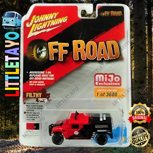 MERAH Johnny LIGHTNING HUMMER H1 WAGON Red - H2 H3 HUMVEE BFGOODRICH ...