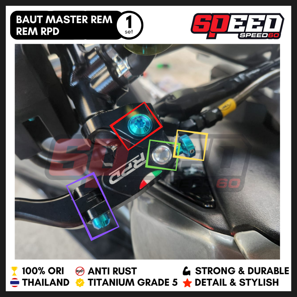 Probolt Titanium Bolt Brake Master Set RPD King Nut Grade 5 | Shopee ...
