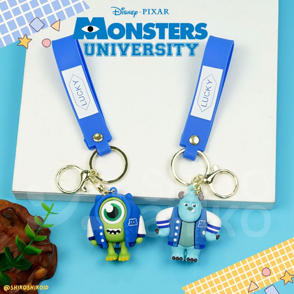 GANTUNGAN Kycmu Keychain Monster Mike Wazowski and James P Sullivan ...