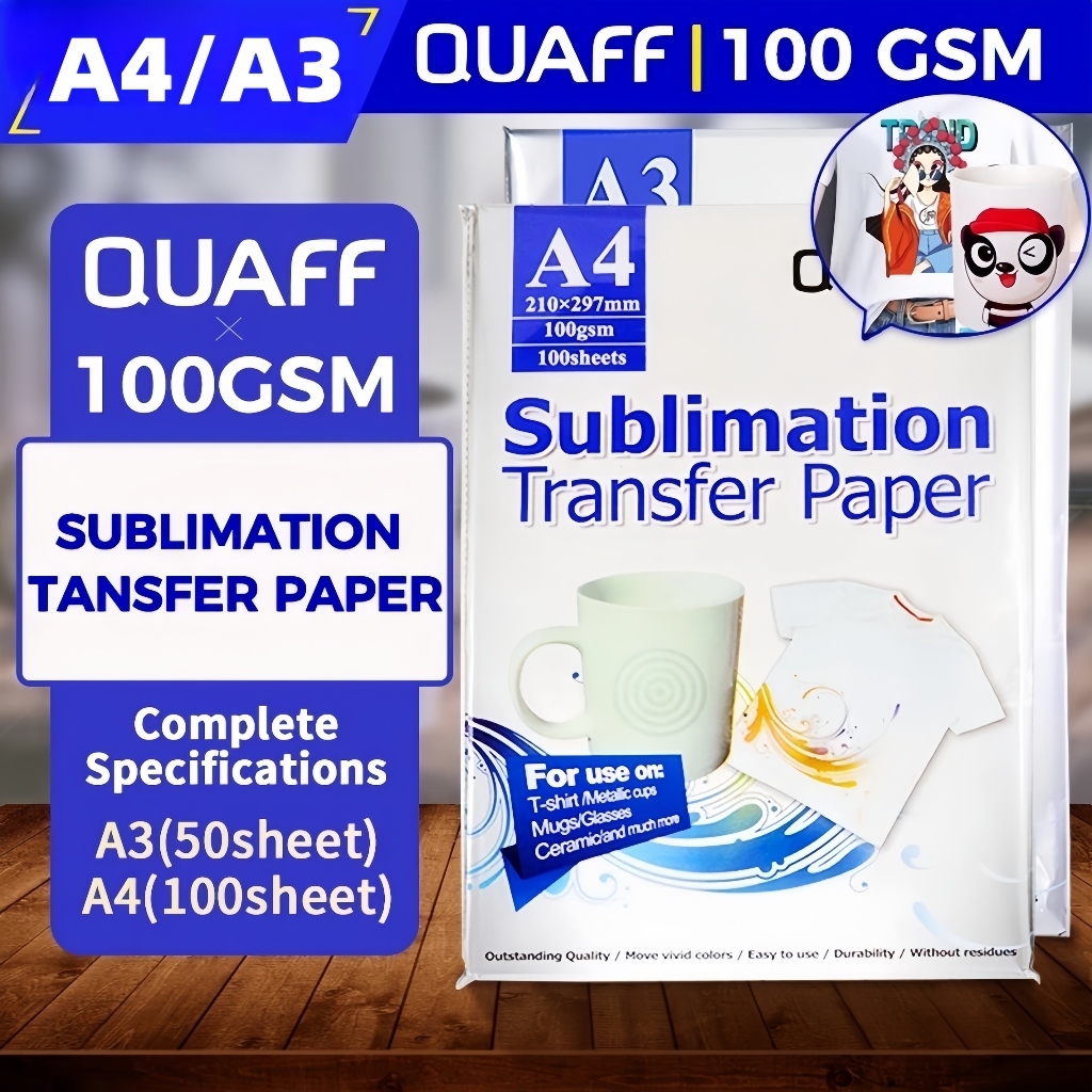 Fast Dry Sublimation Paper A4 / A3 100gsm - Sublimation Transfer Paper ...