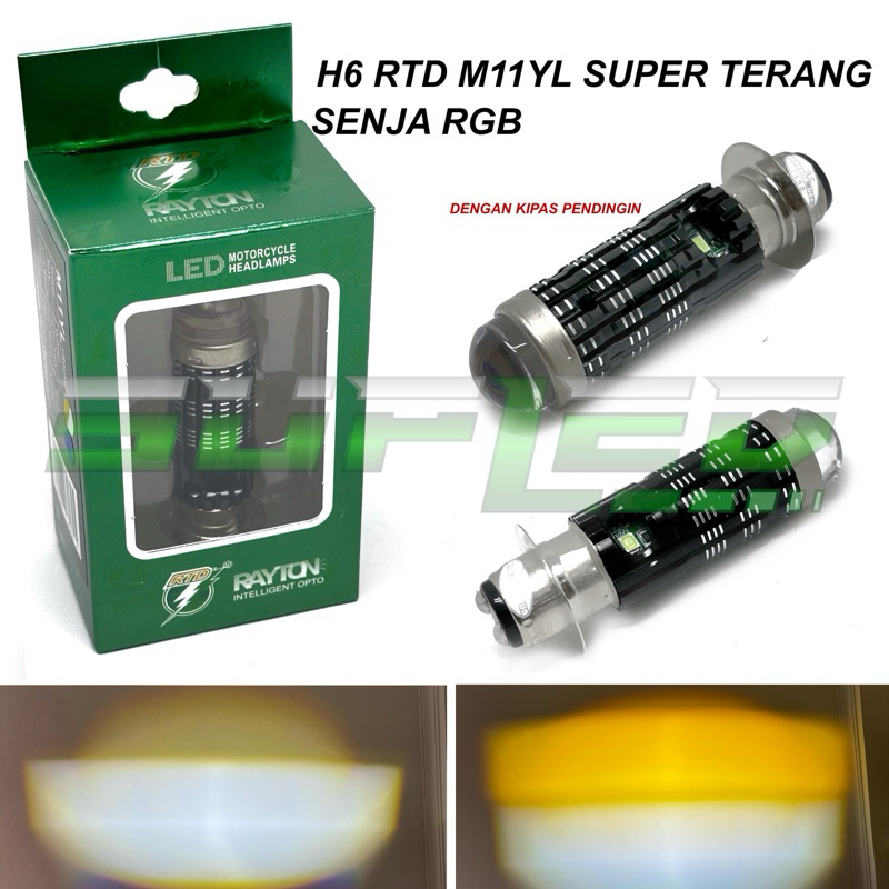 PUTIH H6 RAYTON M11YL CAHAYA BILED AC DC 30 Watt DUSK RGB LIGHT WHITE ...