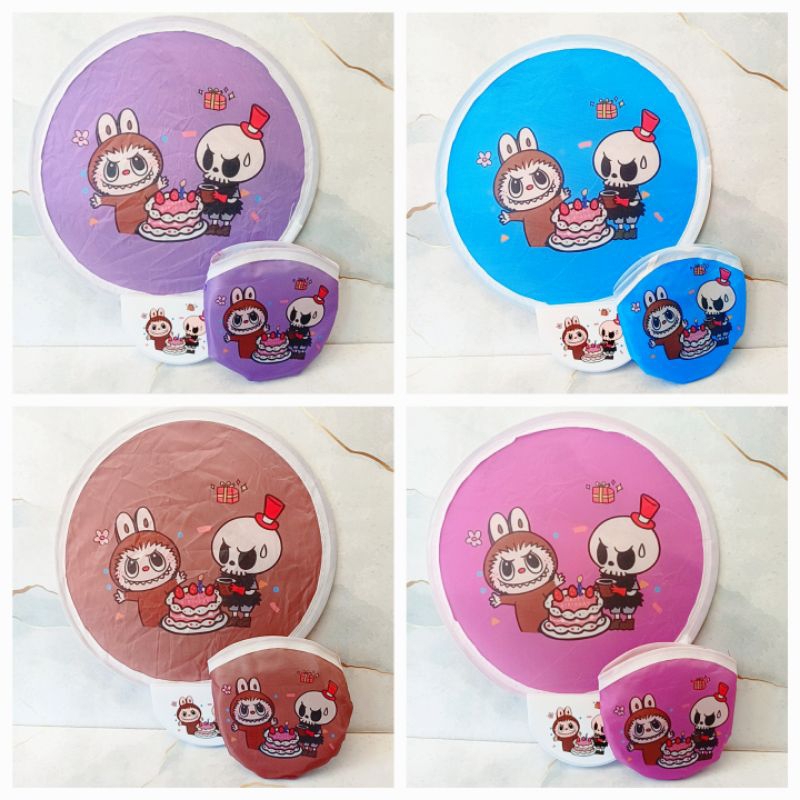 Folding Fan Shocking PORTABLE MINI Hand Fan VIRAL Character LABUBU ...