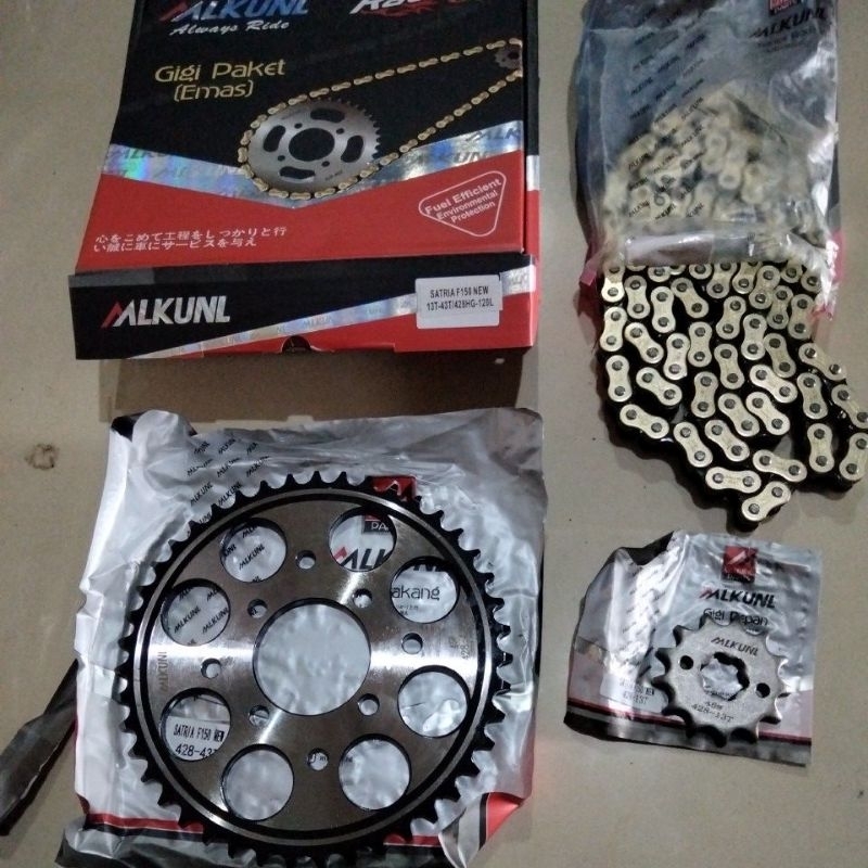 Gear GIR SET MLKUNL TYPE SSS RACING 428HG CHAIN CHOHO SATRIA FU KARBU ...