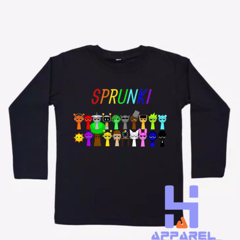 Children's T-Shirt INCREDIBOX SPRUNKI Long Sleeve | Shopee Malaysia