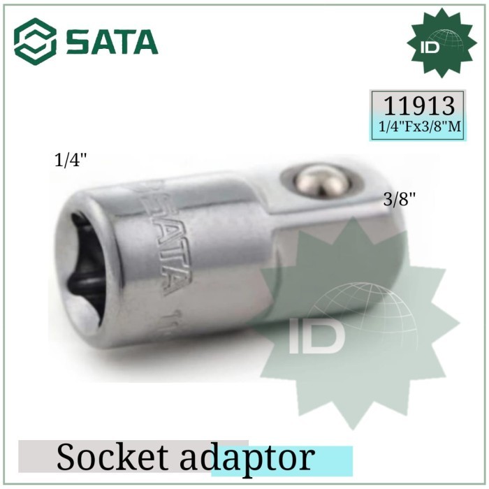 Socket Adapter 1/4 Inch Female X 3/8 Inch Male 11913 Sata Tools ...