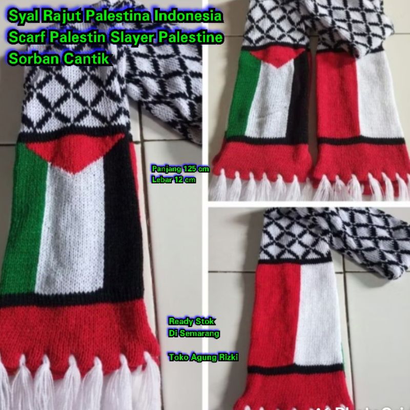 Palestine Knitting Scarf Indonesia Palestine Scarf Palestine Slayer ...