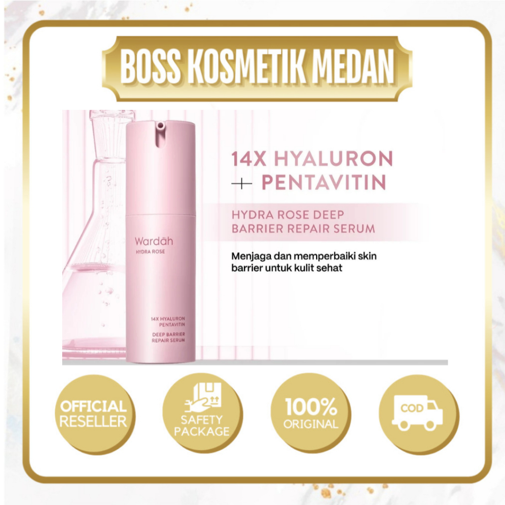 Wardah Hydra Rose 14X Hyaluronic Pentavitin Deep Barrier Repair Serum ...