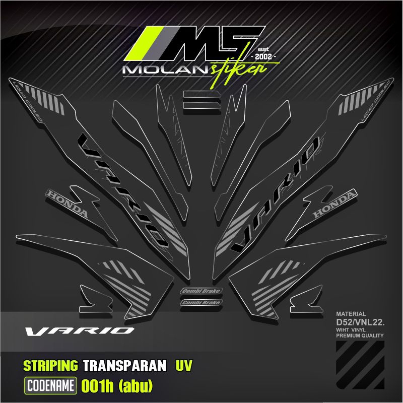 Decal Sticker Striping Transparent Variation Uv All New Vario 125 2024/ ...