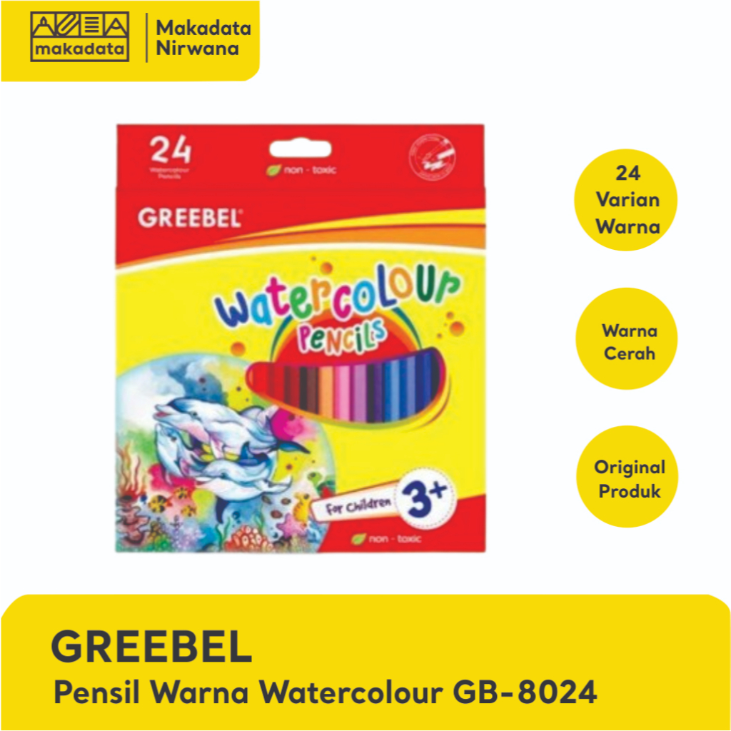Greebel PENCIL/PENCIL COLOR WATERCOLOUR GB-8024 24 COLORS (1 PCS ...
