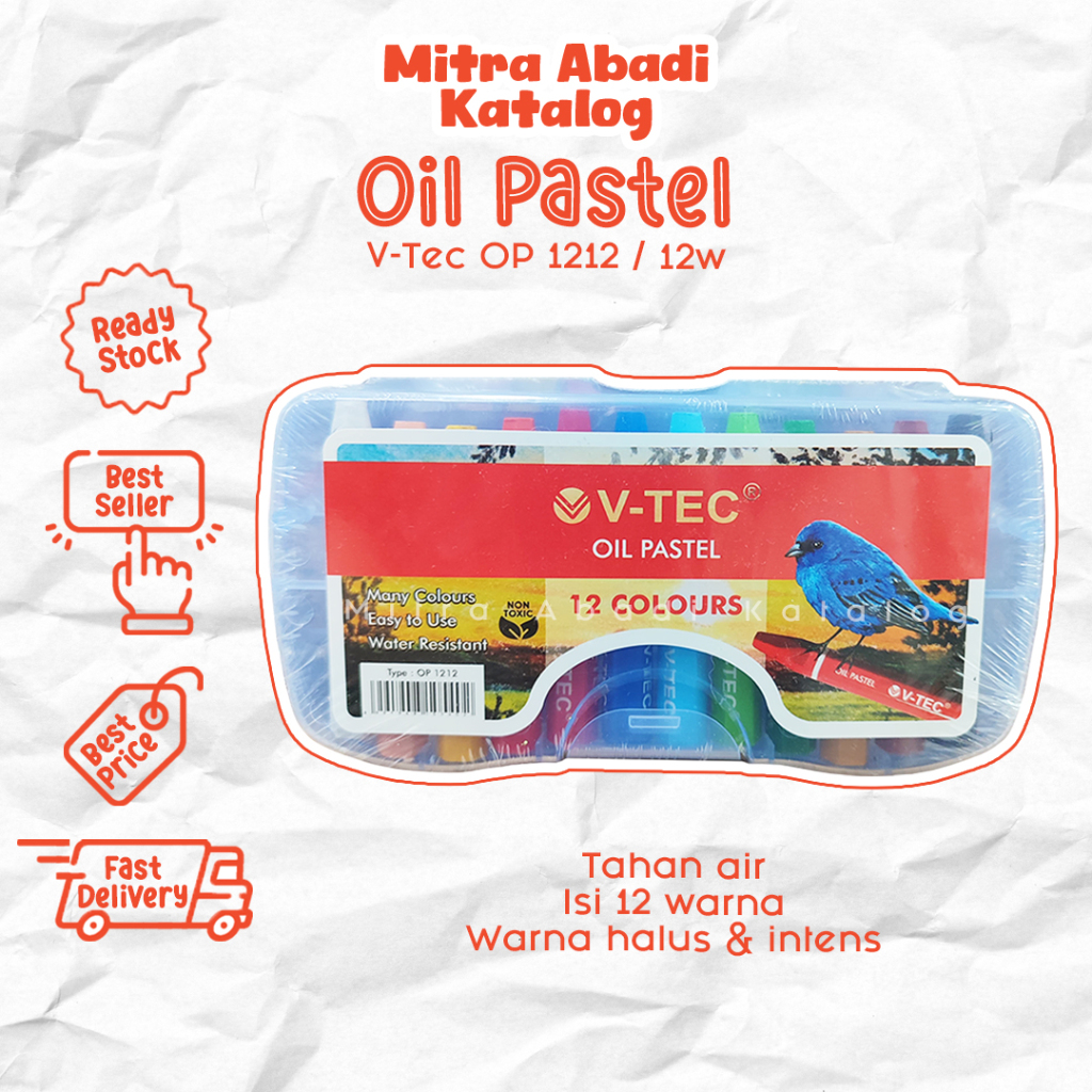 Oil PASTEL V-TEC TYPE OP 1212/12 Color Dye Drawing Tool Coloring Children CRAYON CRAYON PASTEL ...