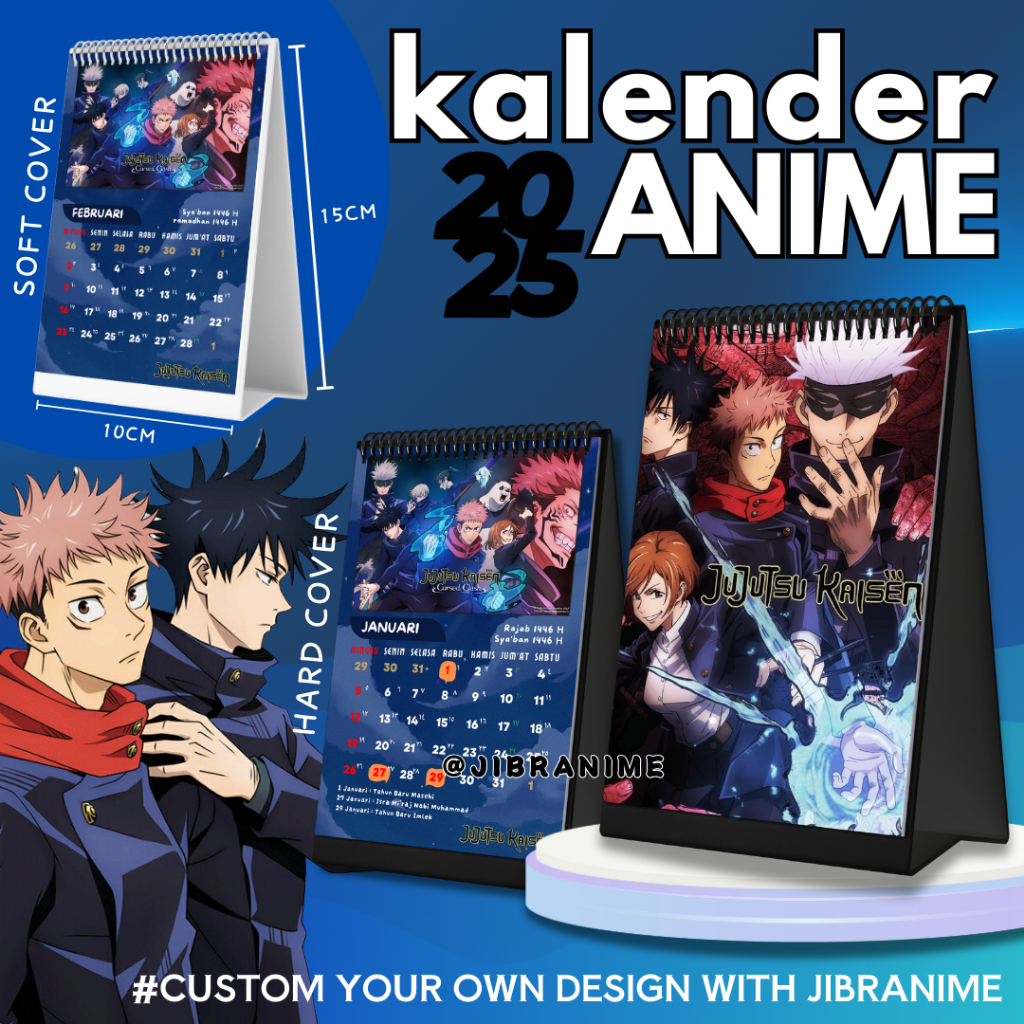 Calendar / table Calendar 2025 Jujutsu Kaisen anime / Custom Calendar ...