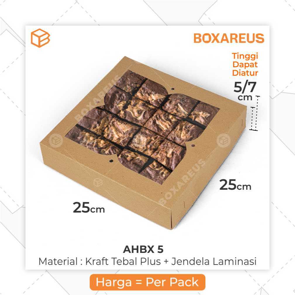 25 x 25cm Bolu Box Cake Box Brownies Pastry Packaging Box | Ahbx 5 ...