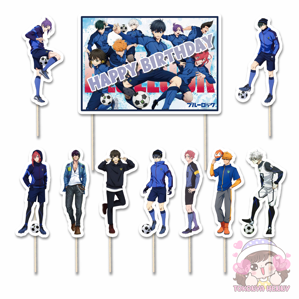Birthday Cake Decoration Cake Topper with BLUE LOCK ANIME MANGA ...
