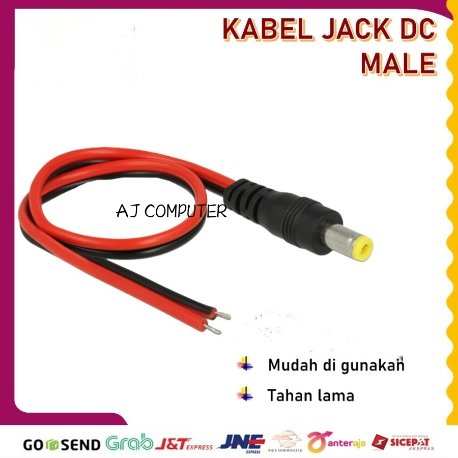DC Male Jack Cable 30cm/Jack Cctv DC male Cable | Shopee Malaysia