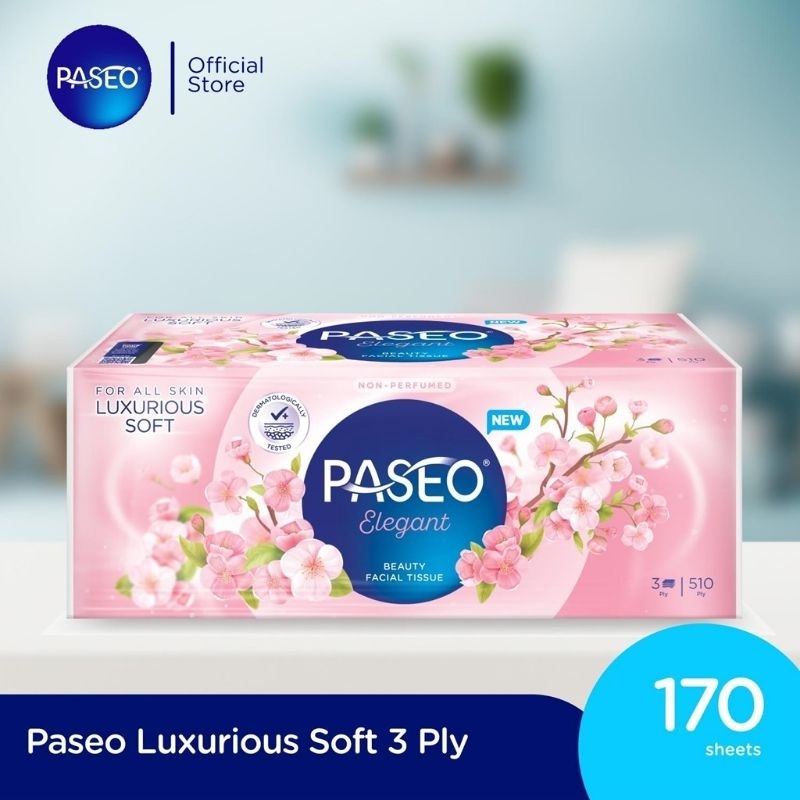 Tissue PASEO ELEGANT BEAUTY FACIAL LUXURIOUS SOFT PACK 510PLY 3PLY ...