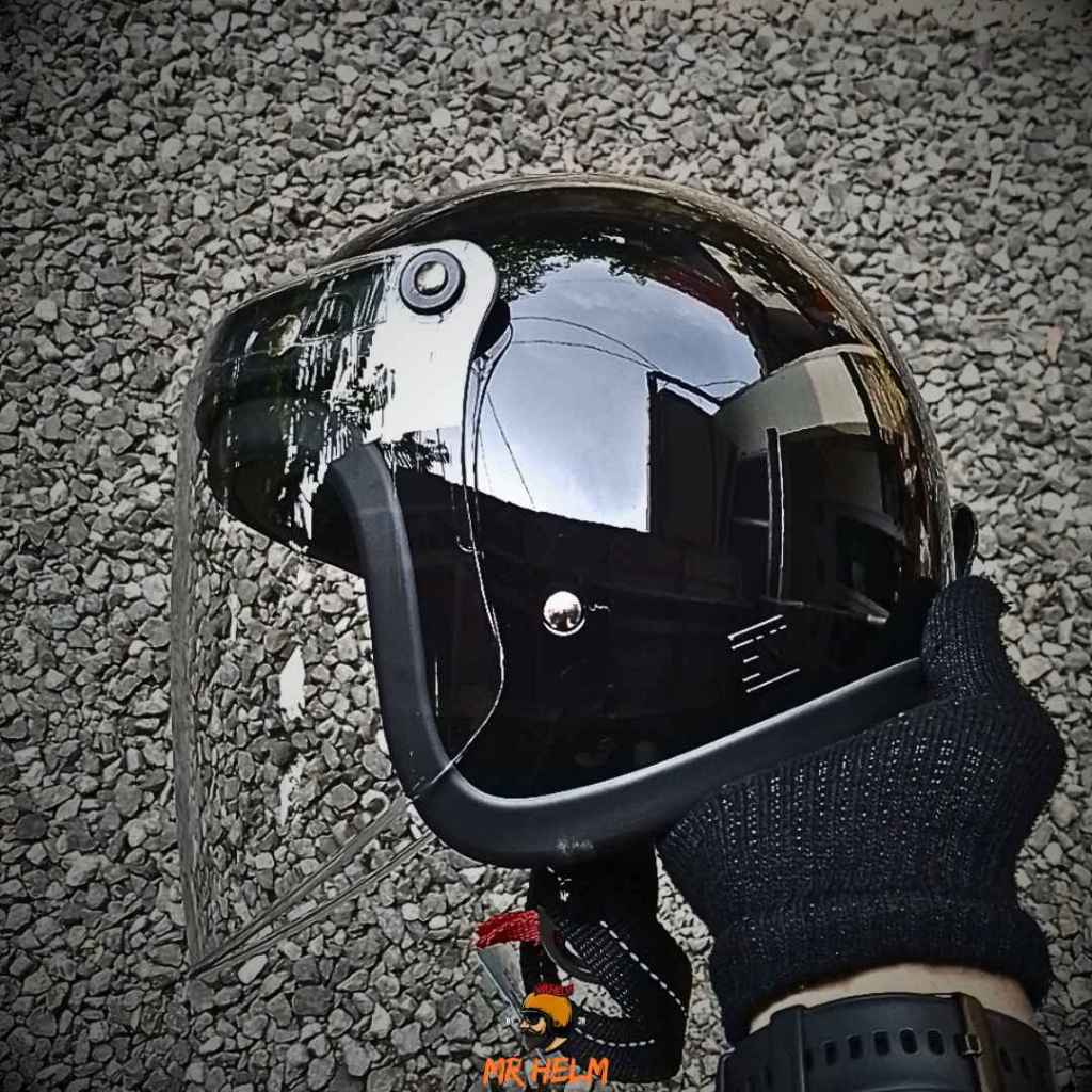 Retro SLIMHEAD LUBRO TX500 HELMET WITH ORIGINAL PREMIUM SNAIL VISOR (MR ...
