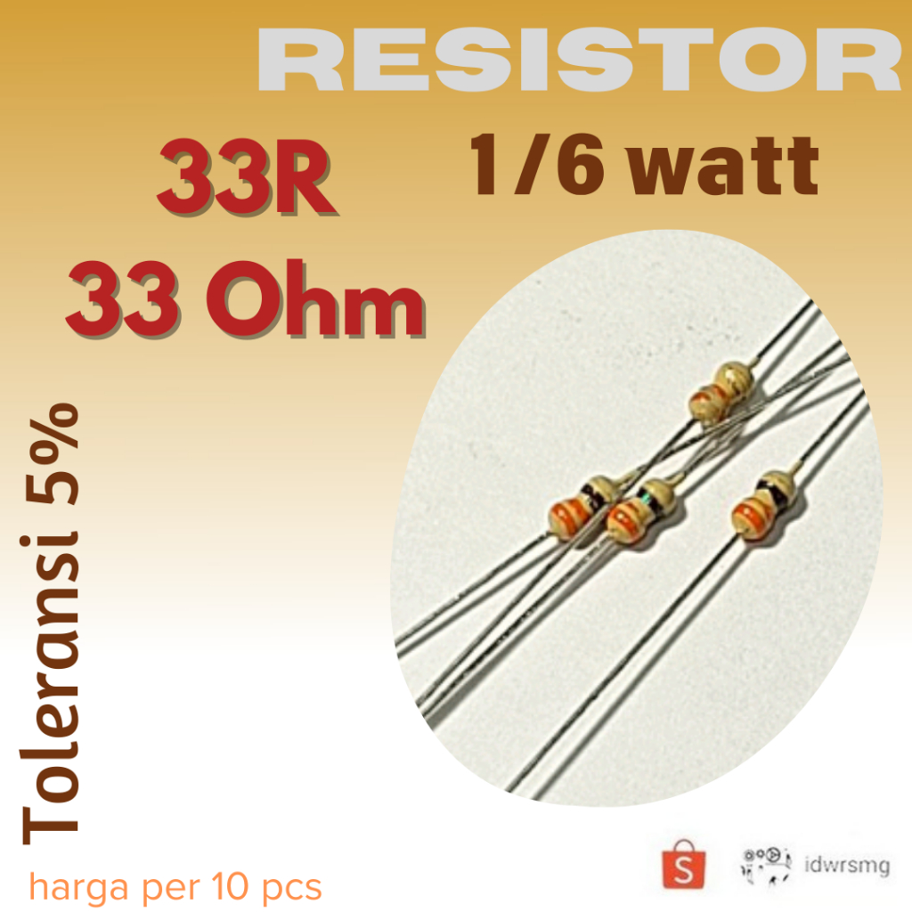 R Resistor 33R R33Ohm 1/6w 33 ohm 33ohm 1/6 watt 5% | Shopee Malaysia