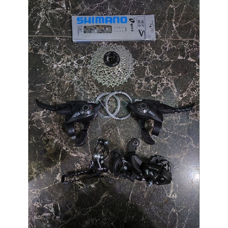 Groupset Groupset 3 X 7 Speed Shimano Tourney TX Cassette Original Seli ...