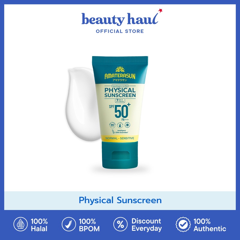 AMATERASUN Physical Sunscreen SPF 50+ PA++++ 30gr - Mineral Sunscreen ...