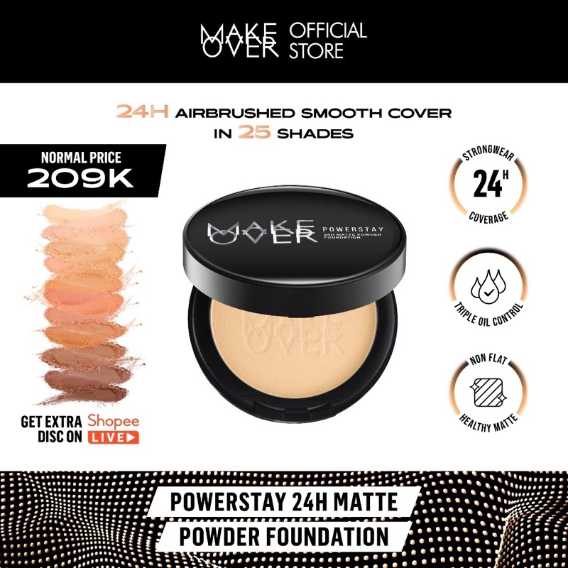 Make Over Powerstay Matte Powder Foundation- Pressed Powder | Shopee ...