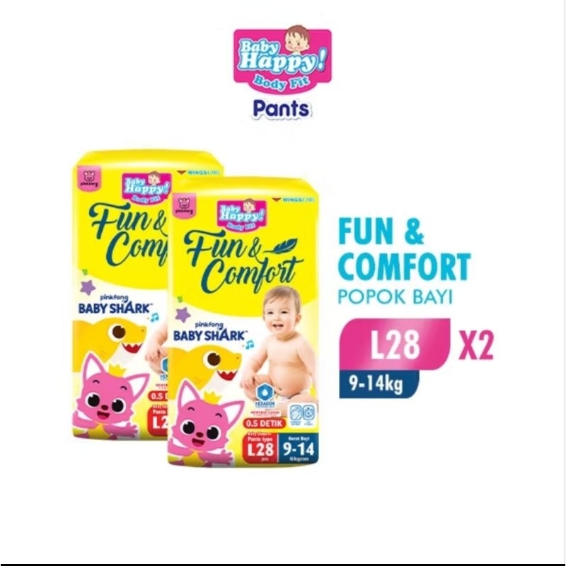 Buy 2 MORE SAVE BABY HAPPY PINKFONG M32 / L28 | Shopee Malaysia