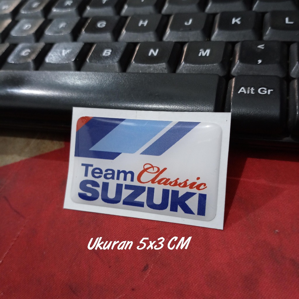 Team SUZUKI CLASSIC Resin Embossed Sticker Small Logo 3D Flexible Lycal ...