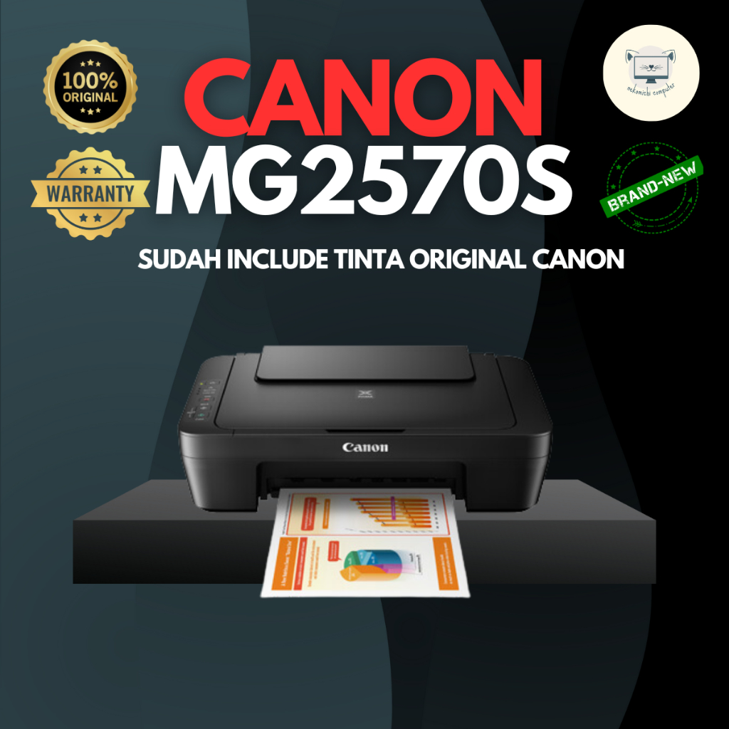 Canon ALL IN ONE INKJET MG2570S PRINT SCAN COPY WITH ORIGINAL CANON INK ...