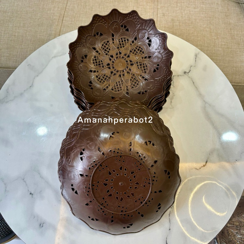 Brown Concave Plastic Rattan Plate Fruit Plate Woven Plate BEAUTIFUL ...
