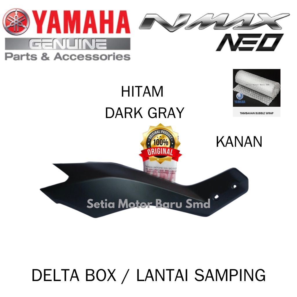 HITAM Right Delta Box Side Cover Black Dark Gray All New Nmax N Max Neo ...