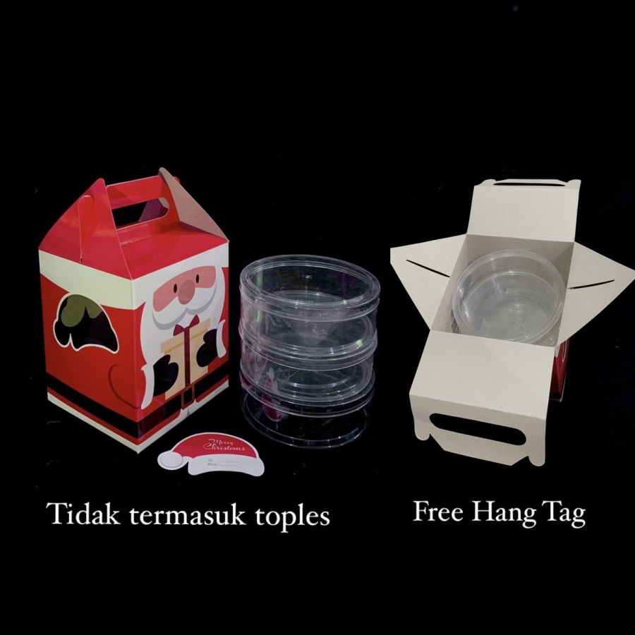(5 Pcs) 250gram Christmas Jar Cardboard Contains 3 Boxes Christmas ...
