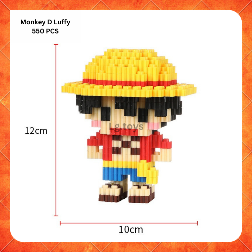 Lg TOYS Nano Block One Piece Series Cartoon Characters Luffy Zoro Children's Educational ...