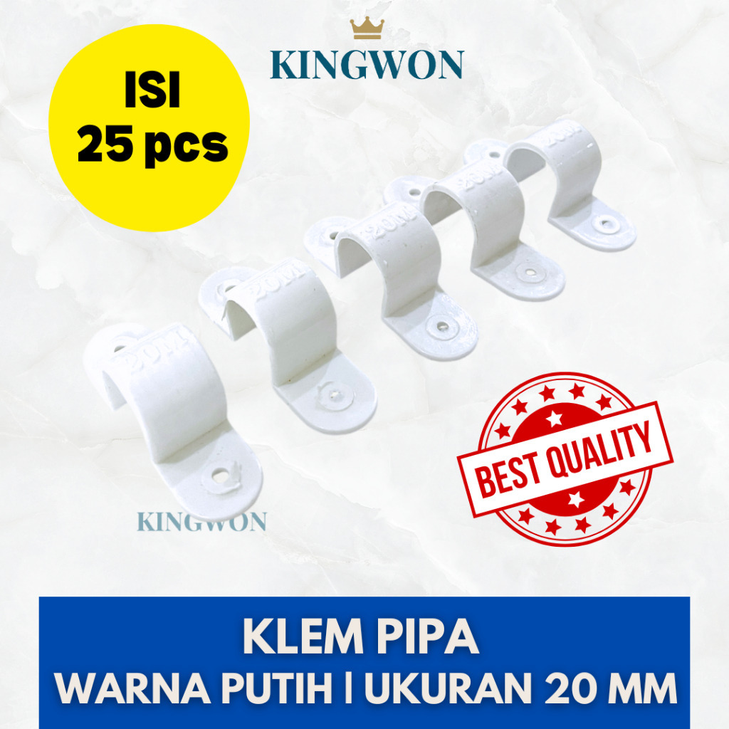 PIPE CLAMPS PVC PIPE CLAMPS 20 MM ELECTRIC Conduit OMEGA WHITE Conduit ...
