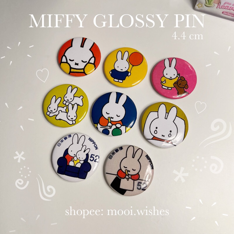 Miffy Pin Glossy Aesthetic Deco Totebag Japan | Shopee Malaysia