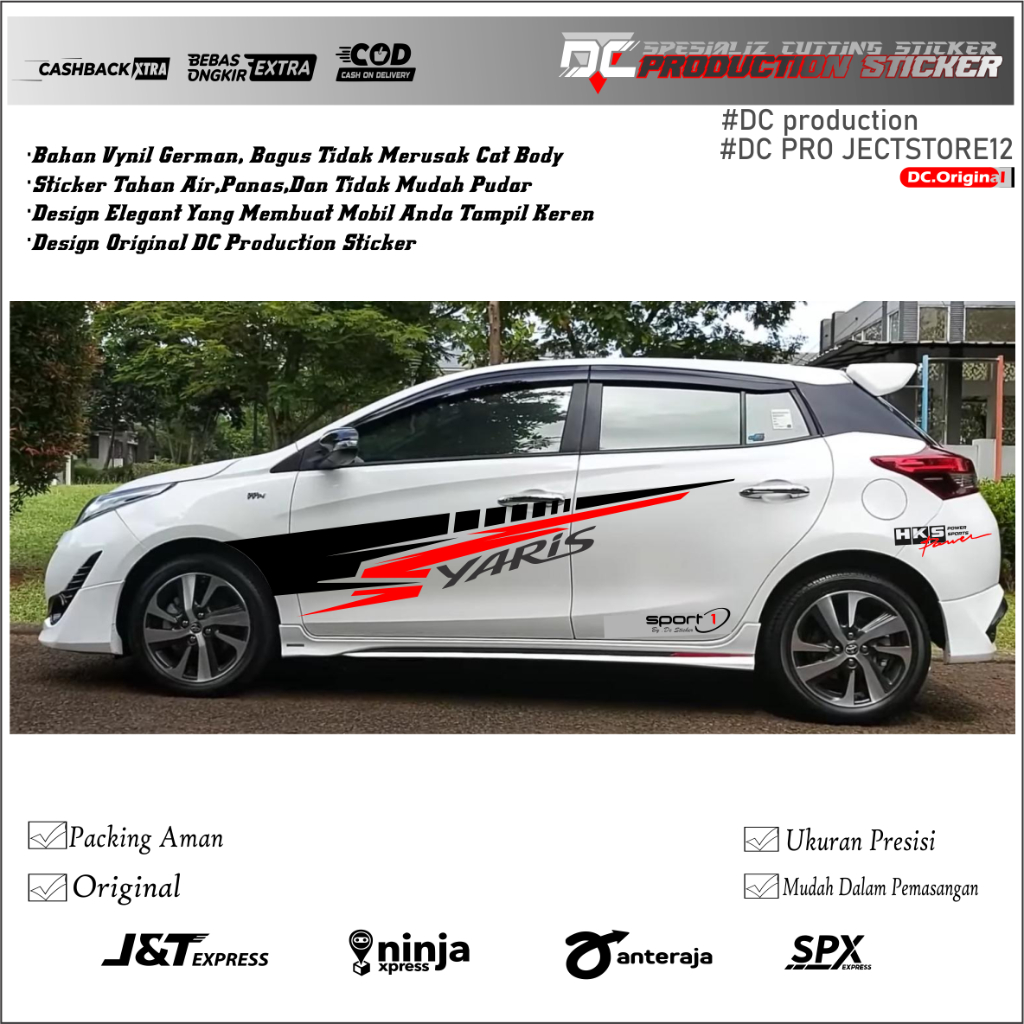 Toyota YARIS CAR STICKER YARIS CAR SIDE BODY STICKER | Shopee Malaysia