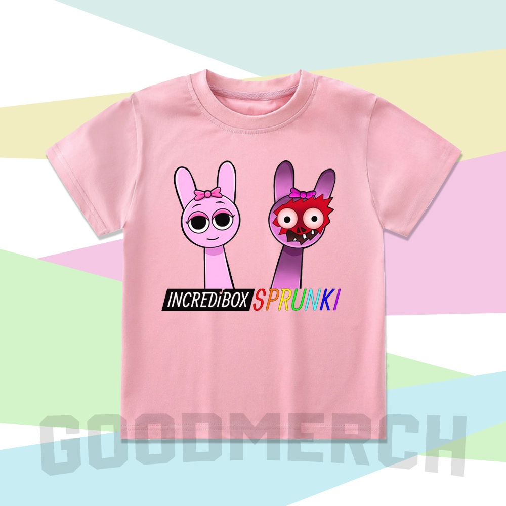 Pinky SPRUNKI PINKY HORROR INCREDIBOX SPRUNKI CHILDREN'S T-SHIRTS TOPS ...