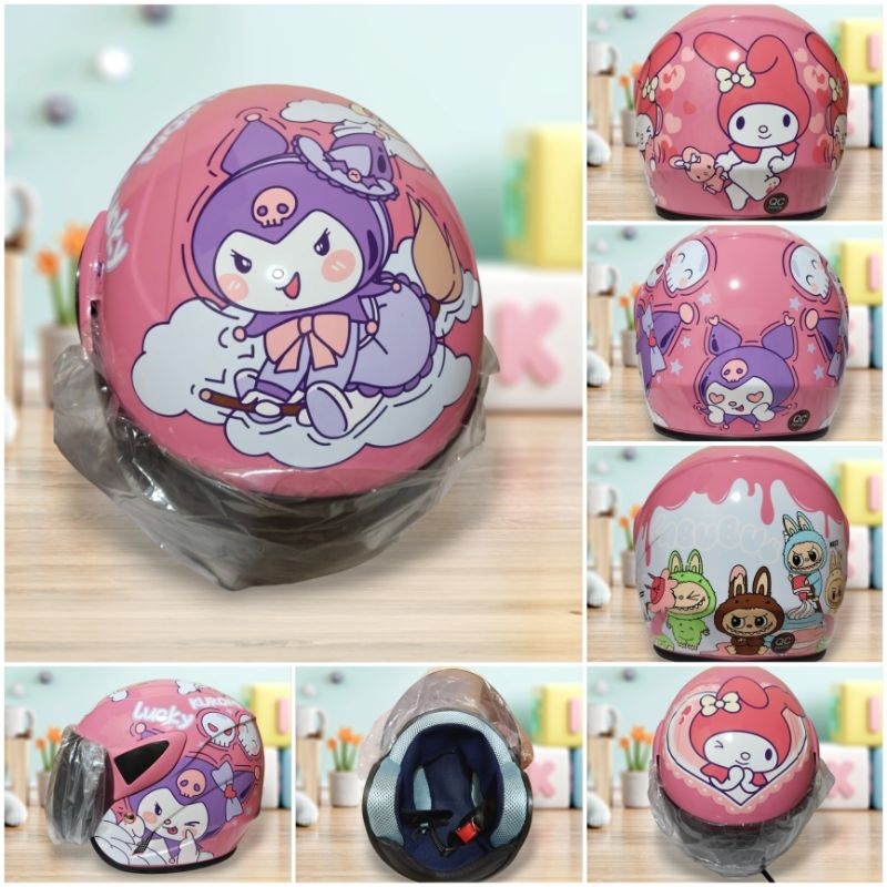 Kuromi Labubu Melody Character Helmet for Girls 3-7 Years | Shopee Malaysia