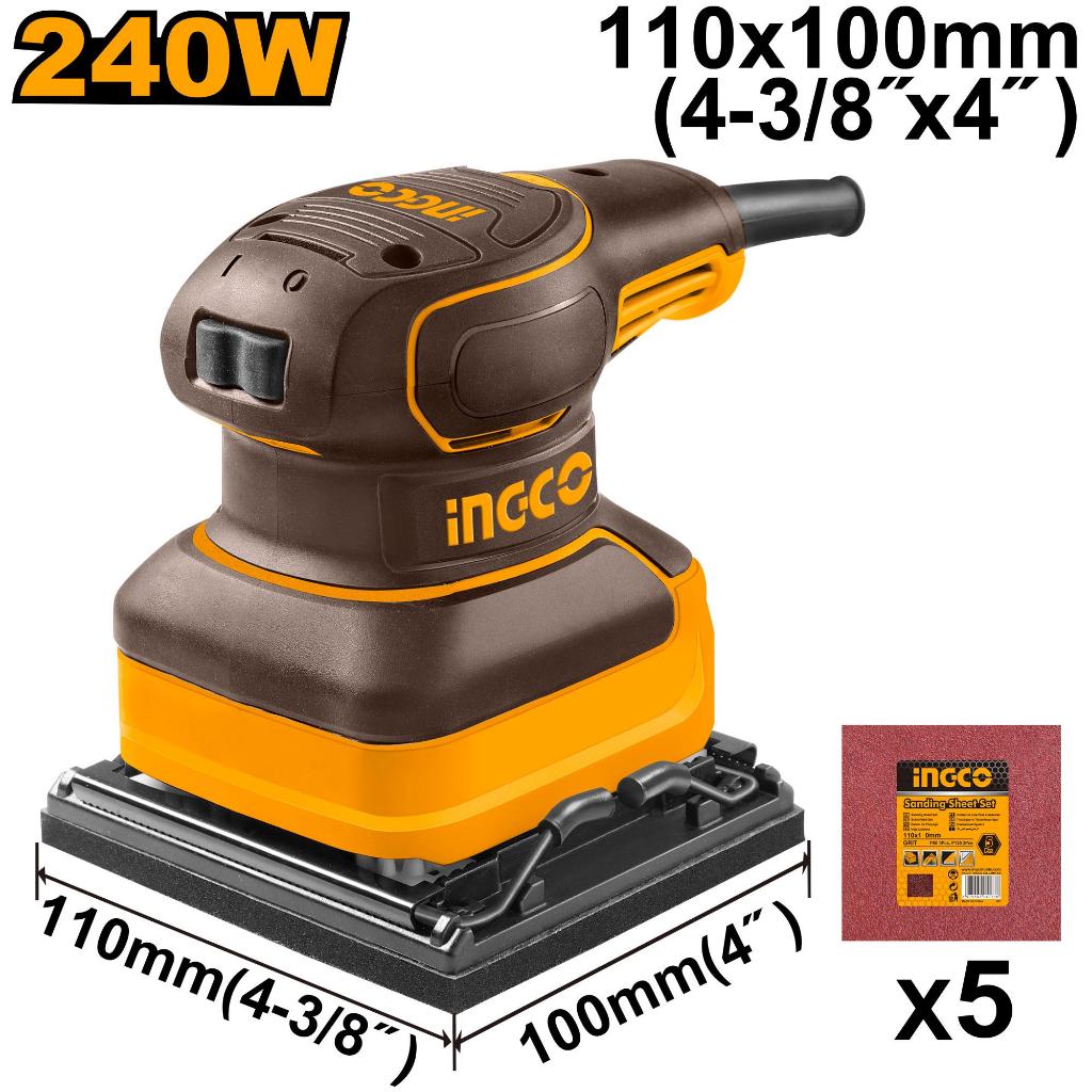 MESIN Ingco PS2416 PALM SANDER 240W 110X100MM BASE SANDING MACHINE ...
