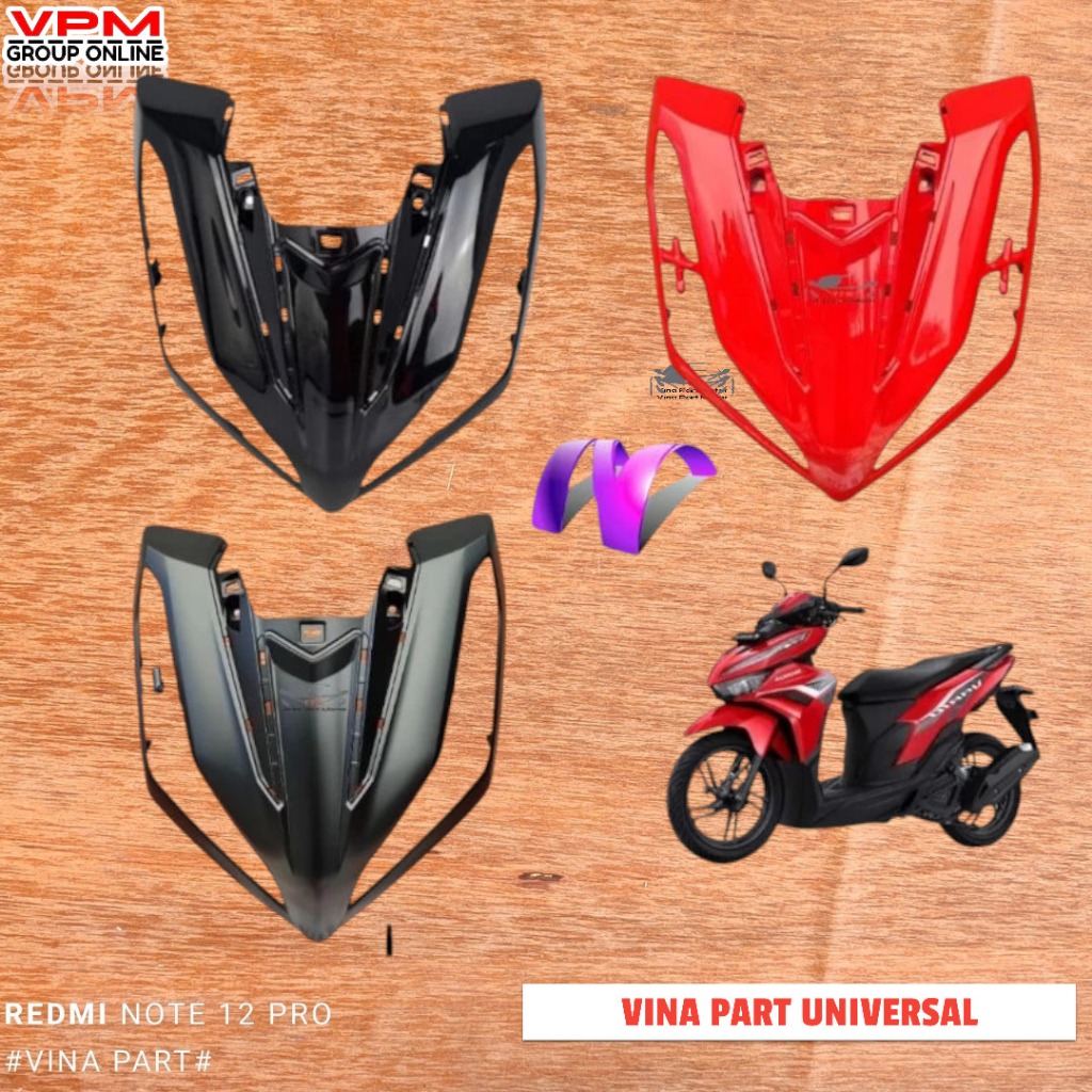 HITAM MERAH Cover front panel front chest shield vario 125 new K2V 2022 ...