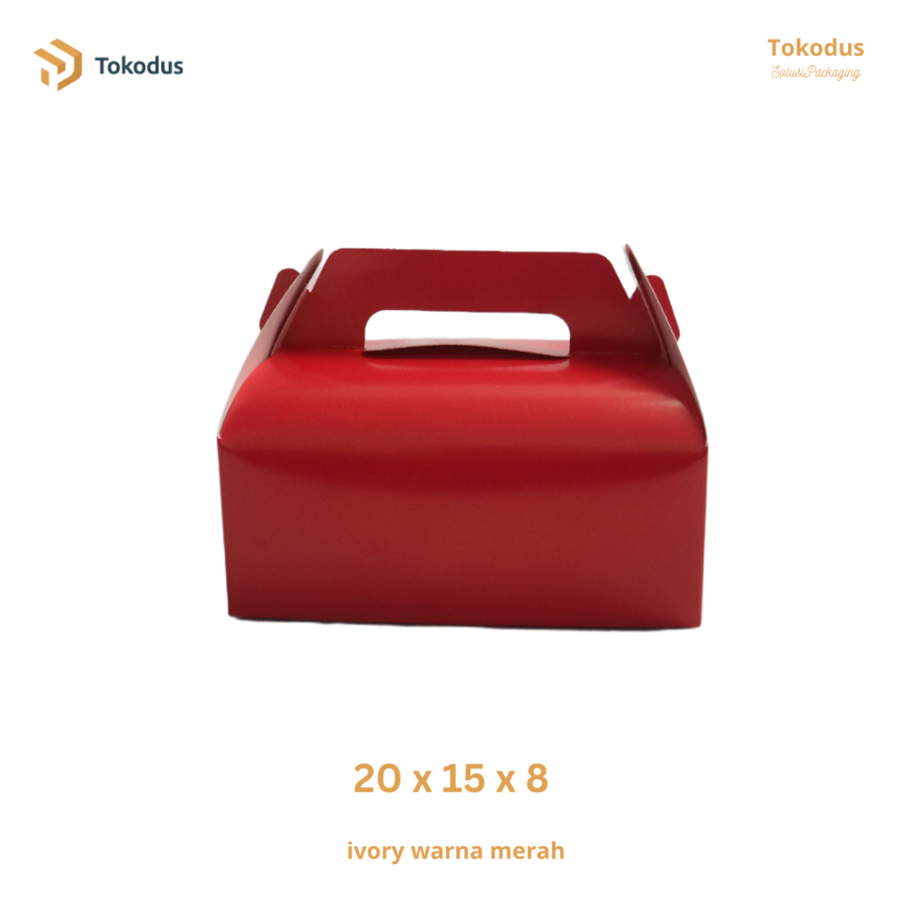 MERAH Red CARRYING FOOD PACKING CARDBOARD BOX uk 20 x 15 x 8 cm ...