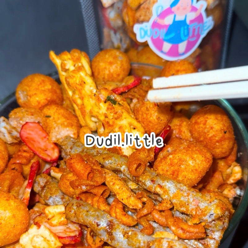 Crackers SEBLAK MIX/CAMPUR BASRENG STICK MACARONI SPICY FLAVOR ORANGE ...