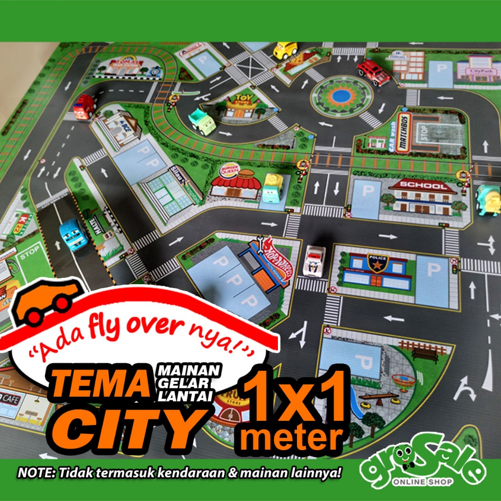 City 1X1M ROAD CAR DENAH ROAD MAP CITY CAR TRAIN TOYS CREATIVE PLAYMAT TOYS IMAGINATION TOYS ...