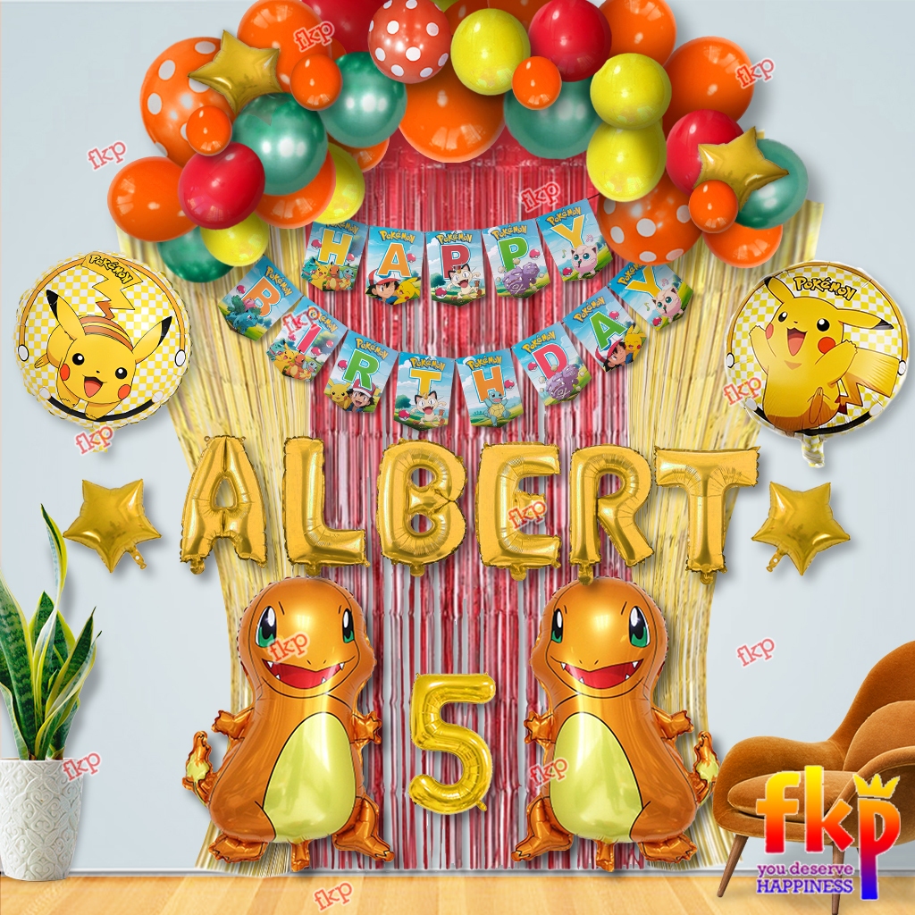 Fun Kids Party Set Pokemon Decorations / Pikachu Decorations ...