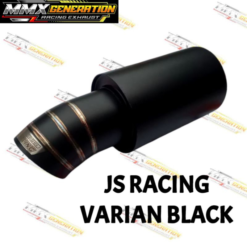 HITAM Js RACING CAR EXHAUST VARIAN BLACK BLACK UNIVERSAL MUFFLER ...