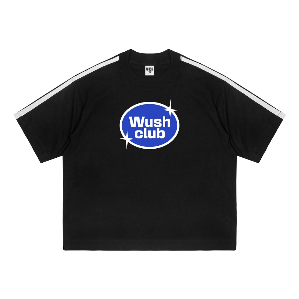 HITAM Wush CLUB BOXY FIT TEE DISTRO T-SHIRTS MEN WOMEN OVERSIZE COTTON ...