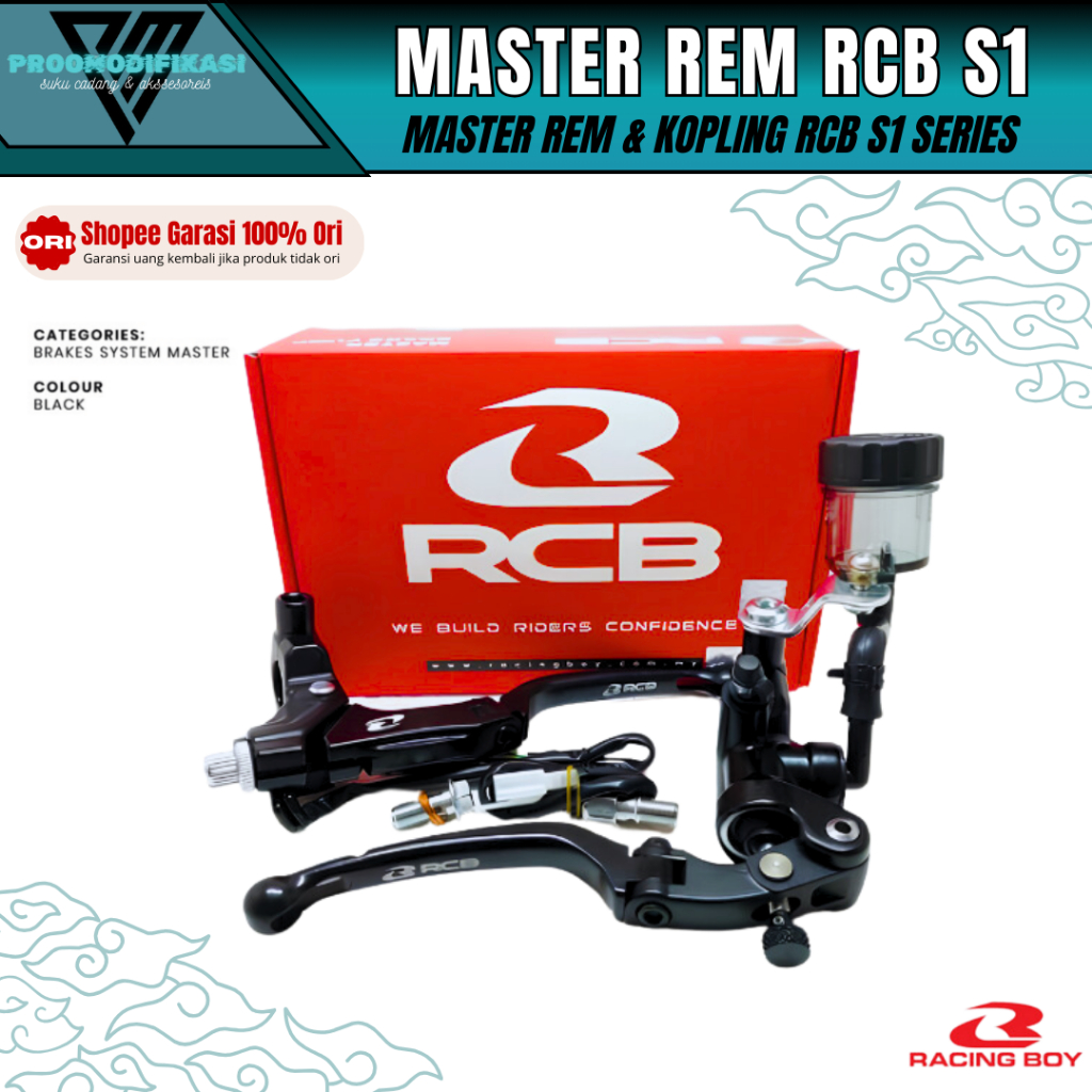 HITAM Brake Master RCB S1 14MM CLUTCH HANDLE S1 FORGED RCB S1 14MM ...