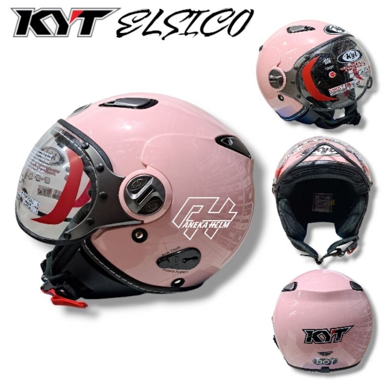Kyt ELSICO light peach helmet | Pink pink | Kyt retro classic | Shopee ...