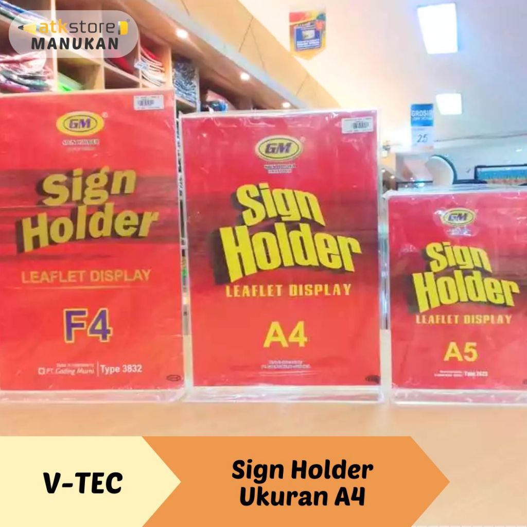 Gm Sign Holder A4 Size Type 3830 Place for One Way Reversible Brochures ...